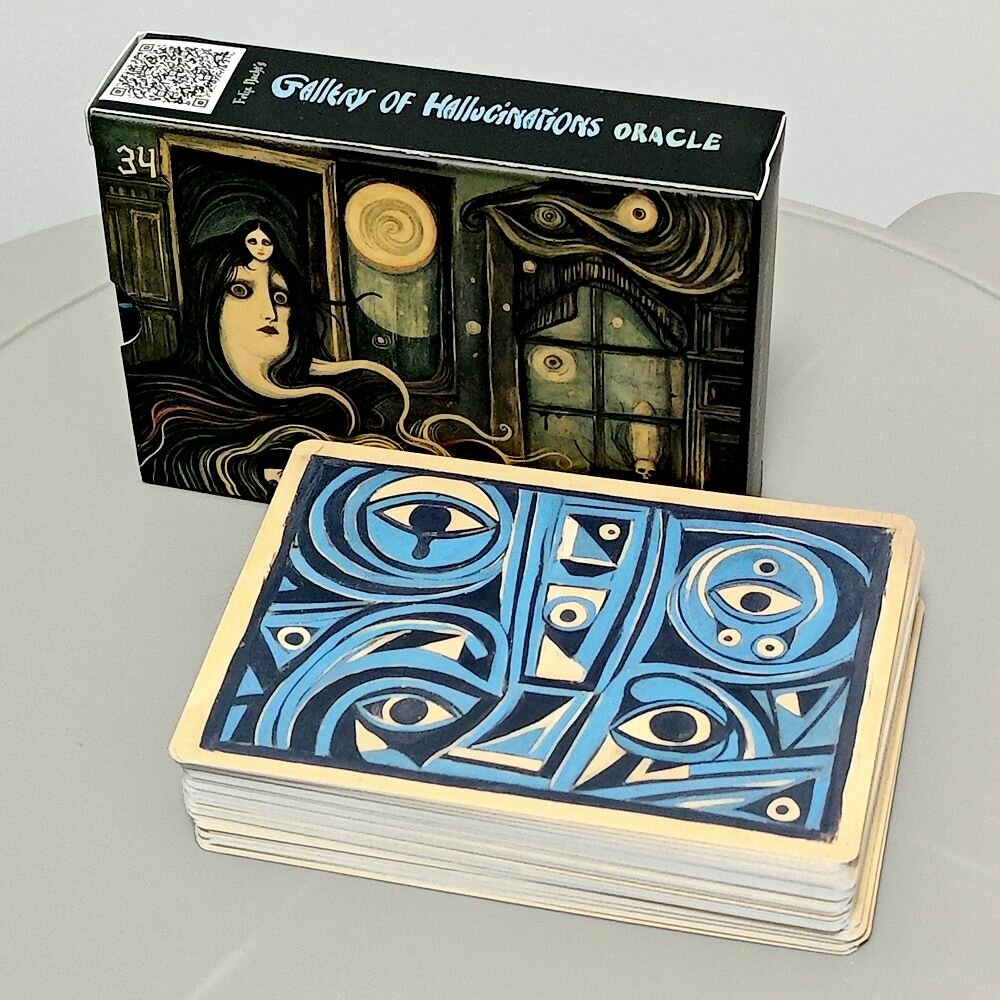 Открытка Оракула Галереи Злой Луны размером 10,5 *7,5 см, 52 листа