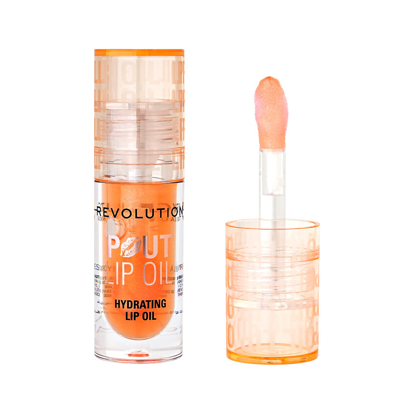 Масло для губ REVOLUTION POUT LIP OIL ухаживающее с фруктовым ароматом тон Honey shimmer