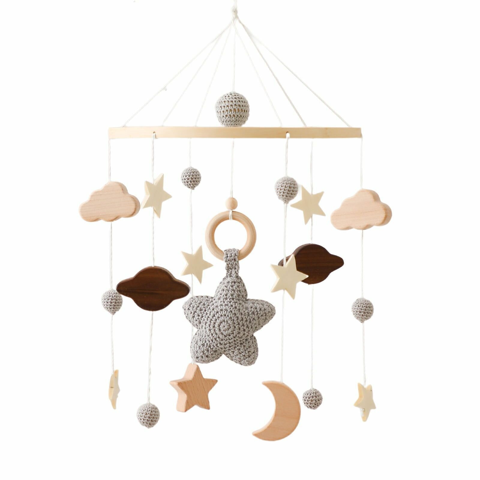 Мобили на кроватку: Кронштейн для звезда мобиля деревянный из бука радость и развитие для малыша!