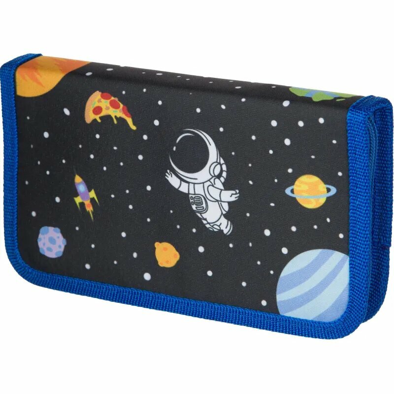 Пенал Space time, 1 секц. 190x110x20мм, ткань, 1554538 Комус Класс 1691785