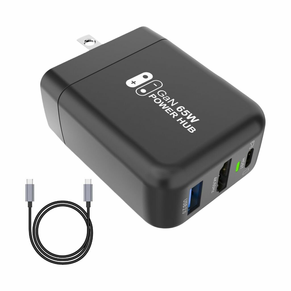 Многофункциональная зарядная станция 65W с док-станцией USB-C и выводом 4K