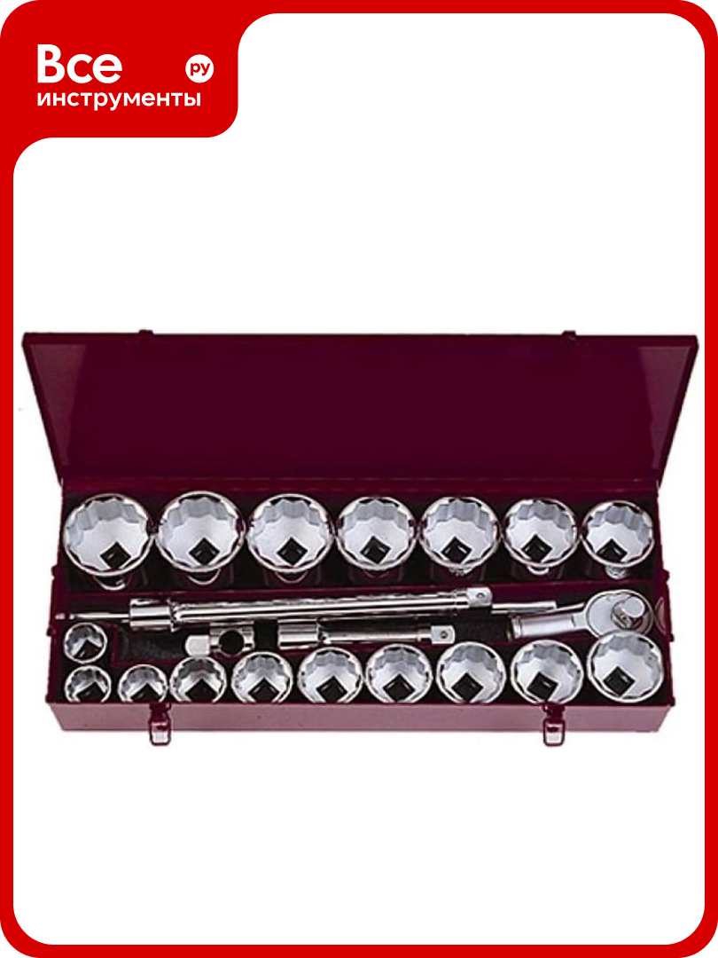 Набор инструментов FORCE 8211, 21 предмет, 12-гранные головки, универсальный и многофункциональный инструмент