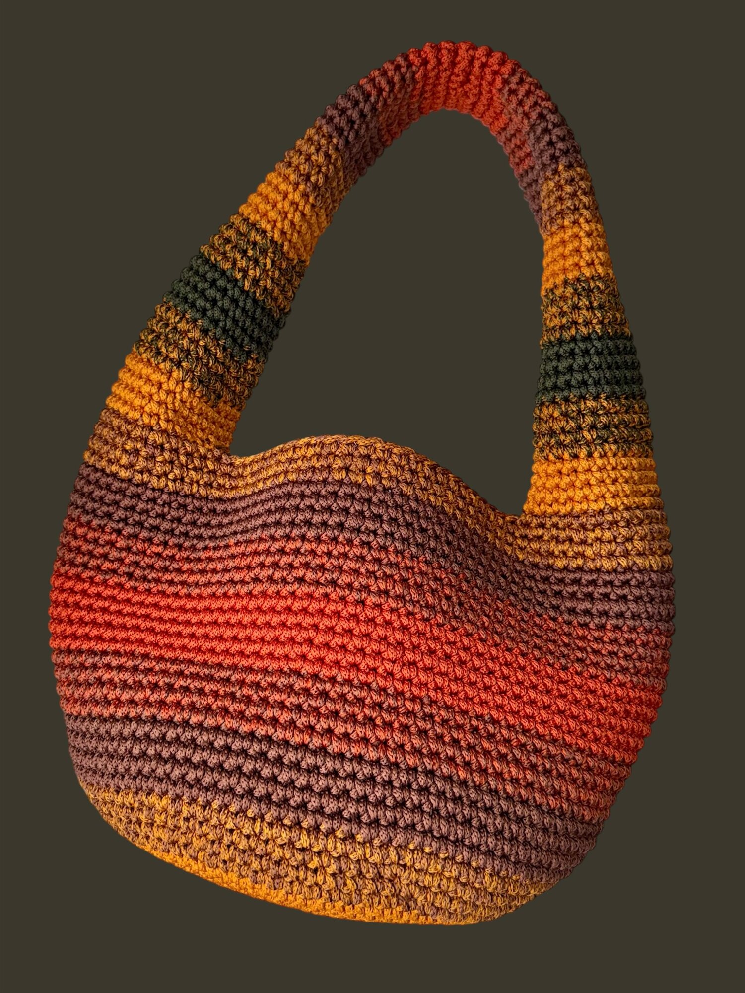 Сумка тоут  из полиэфирного шнура, anitochka.shop, в осенних оттенках