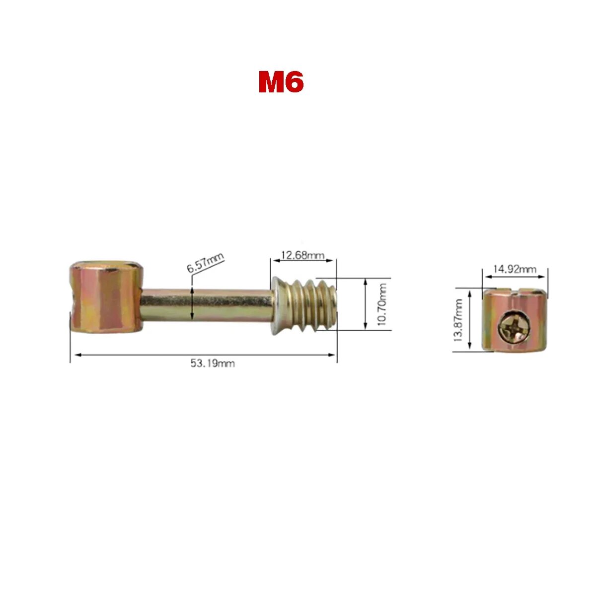 Мебельные соединительные винты M6 M8 6pcs M6