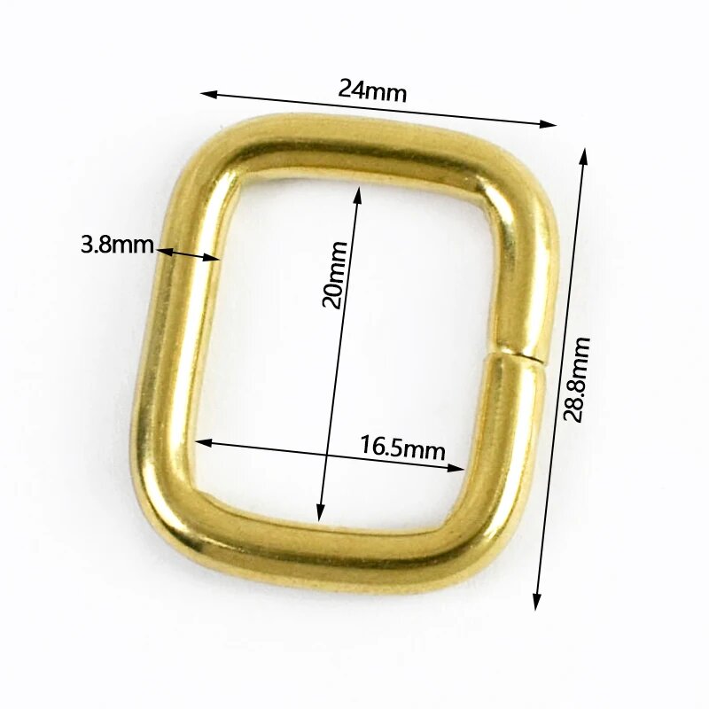 Металлические пряжки Meetee 10-38 мм 5Pcs, XP185-Brass-20mm