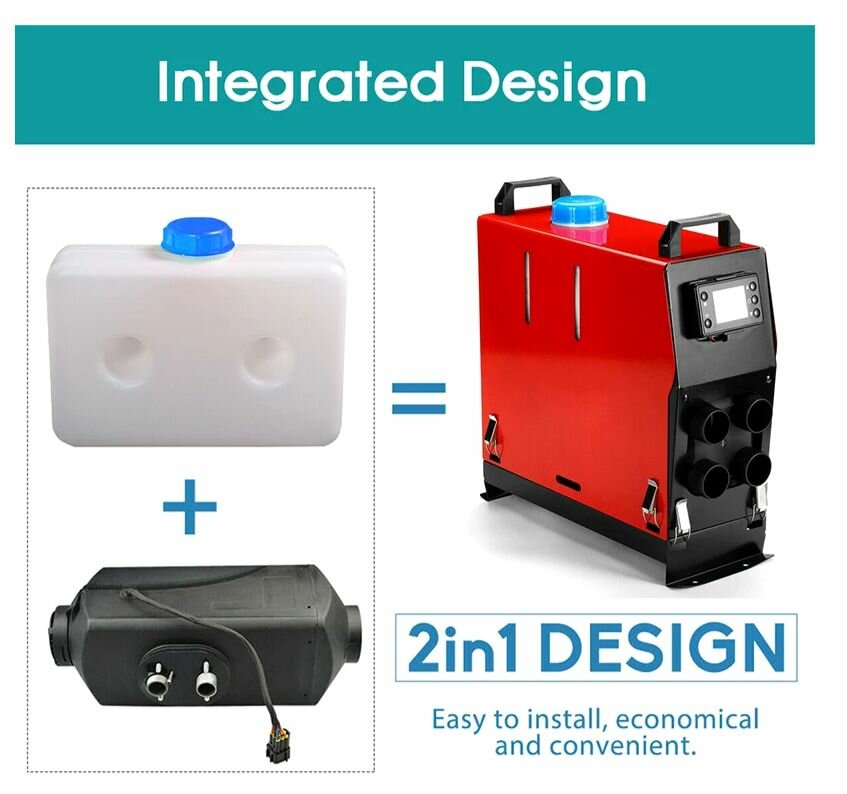 Автономный отопитель 5 кВт 12/24/220В дизельный переносной обогреватель (сухой фен)