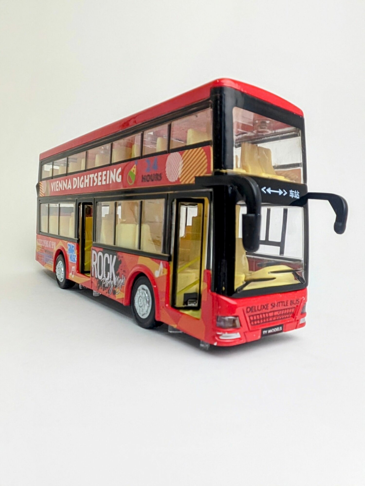 Автобус машинка большой со светом и звуком металлический