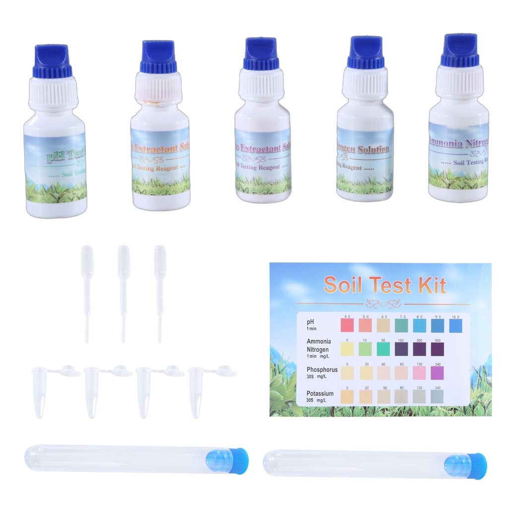 Тест почвы Жидкий раствор Почва Азот Фосфор Калий Измерение Тест почвы для фермерского двора Сельскохозяйственное