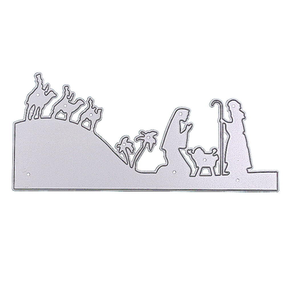 Трафарет для вырезания фигурок Иисуса из металла для скрапбукинга, альбомов, бумажных открыток и других проектов своими руками