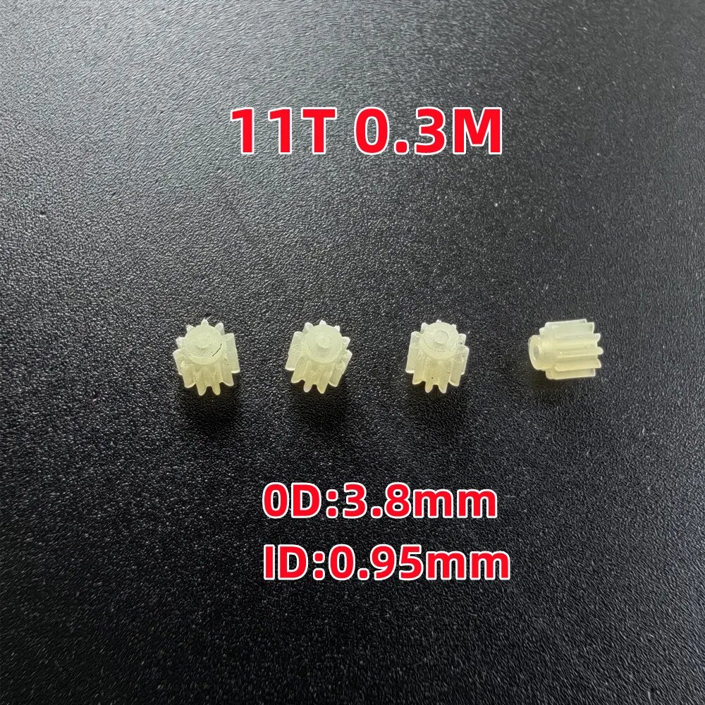 Шестерня пластиковая 11T 0.3M OD 3.8mm ID 0.95mm