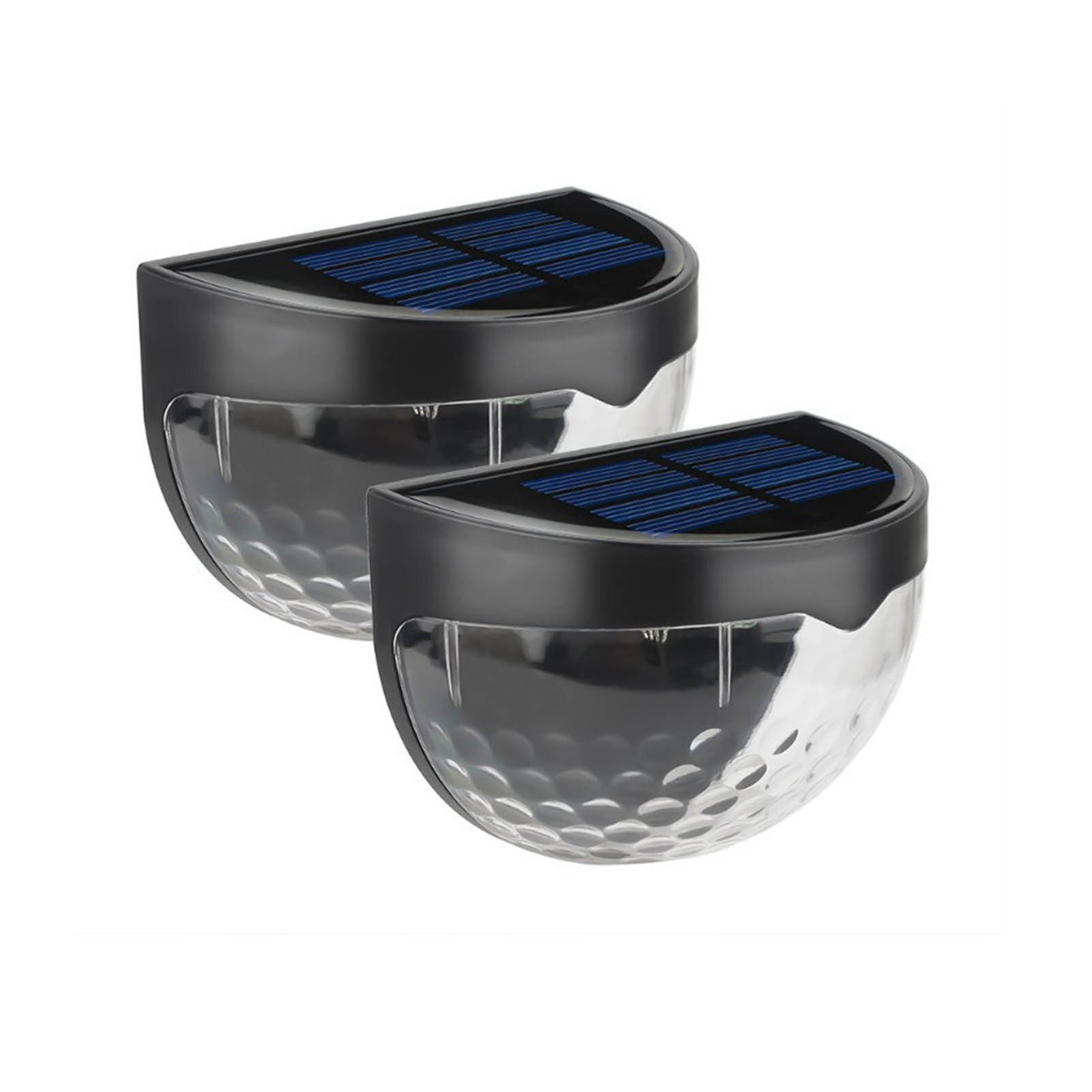 2шт Полумесяц светодиодный уличный светильник открытый солнечный настенный светильник для патио сад балкон черный корпус