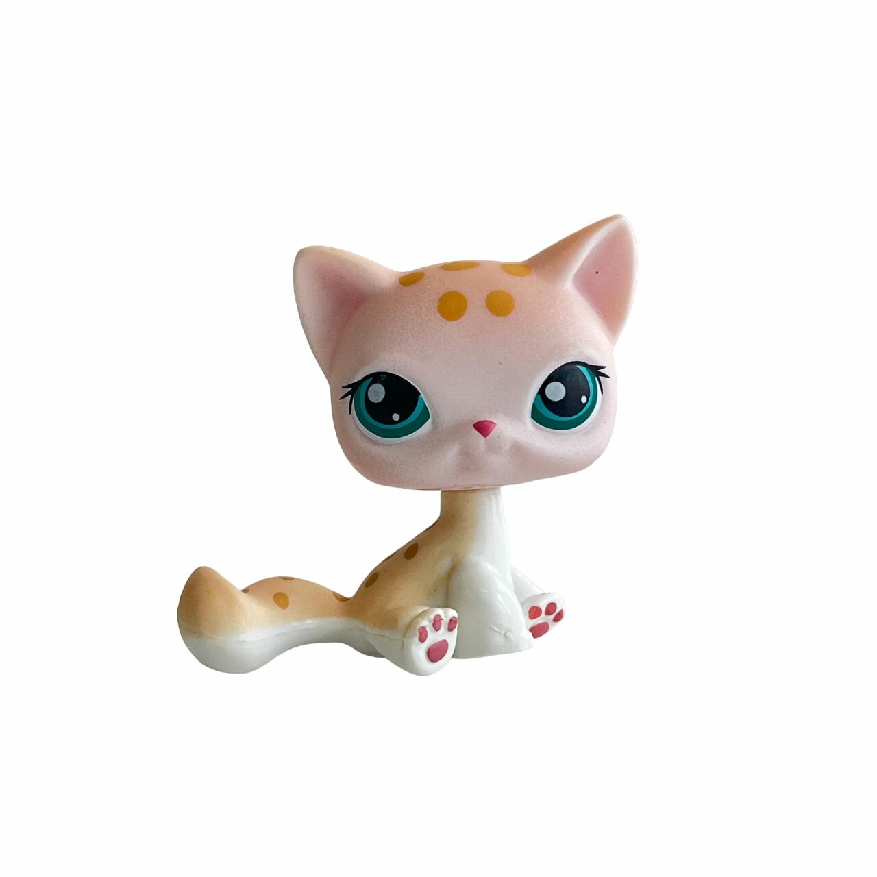 Littlest Pet Shop кошка #224 У белого котенка один глаз голубой, а другой желтый Короткошерстная кошка, фигурка LPS Праздничные подарки для девочек