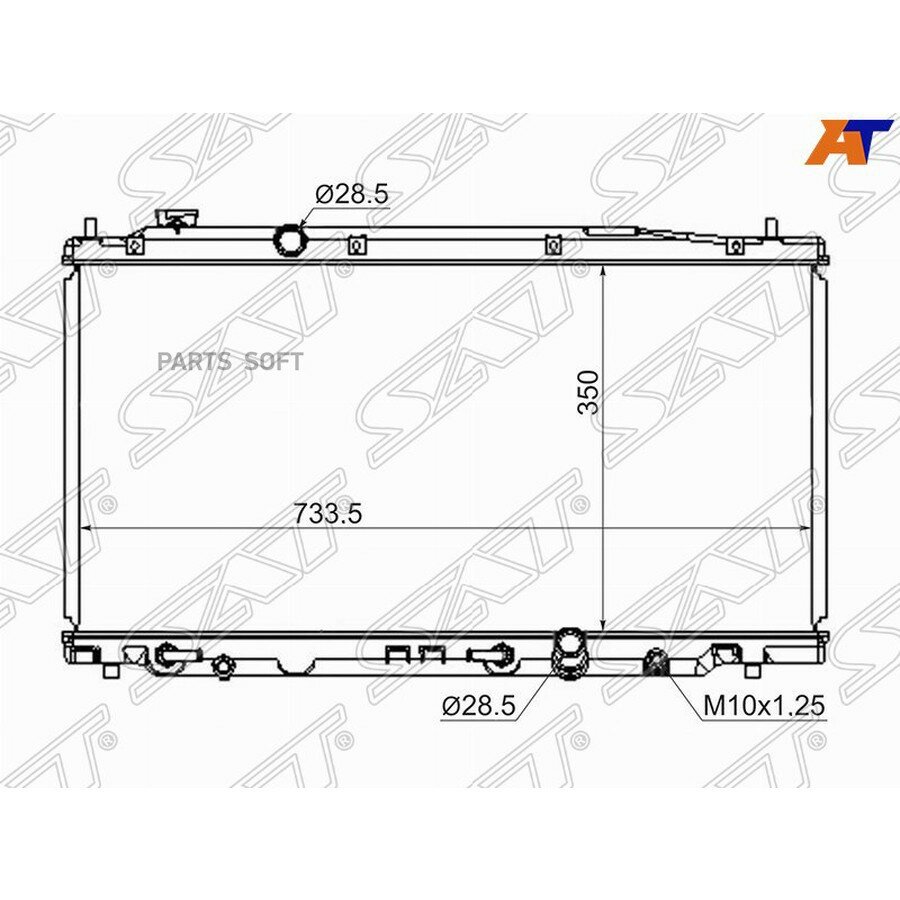 Радиатор Honda Fit 07-13 / City 08-14 от официального дистрибьютора, SAT, артикул HD0001307