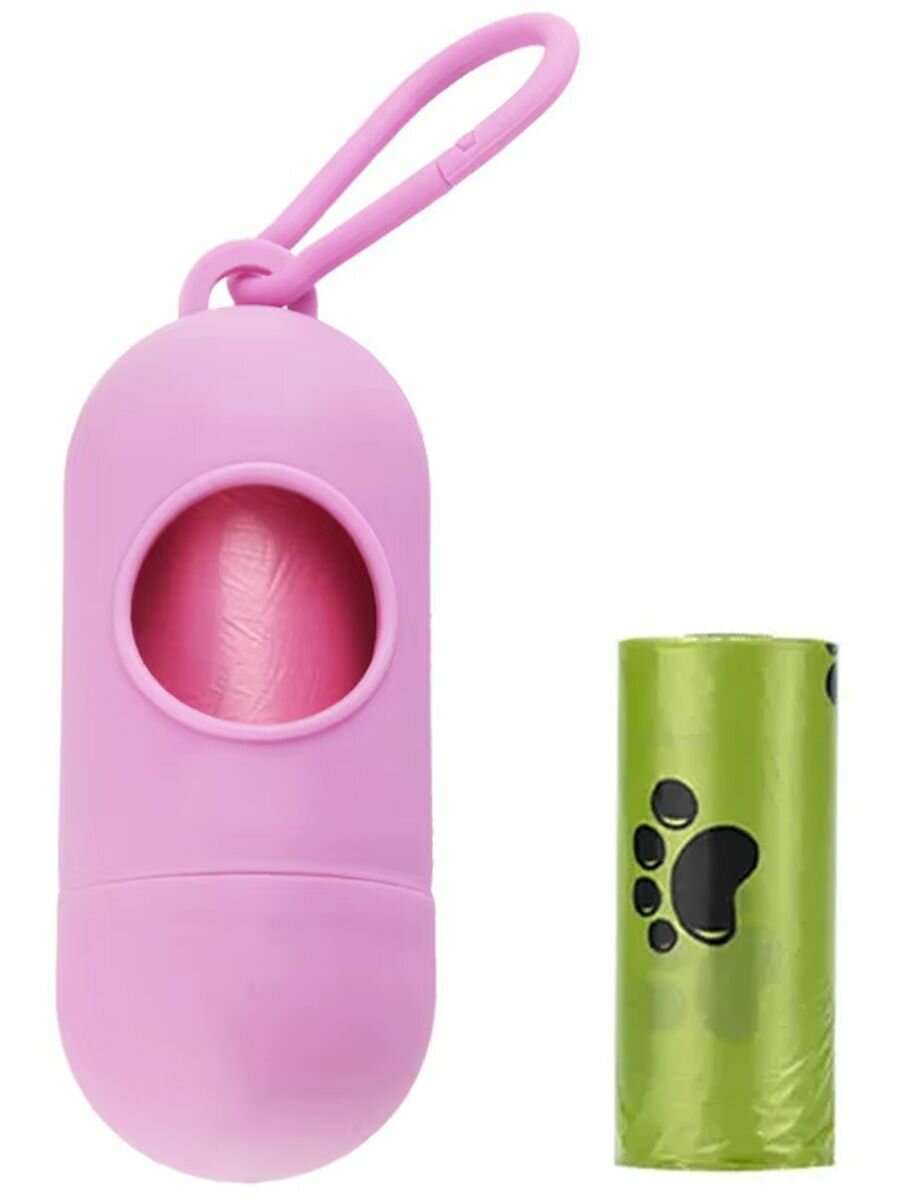 Диспенсер с пакетами для выгула и уборки за собаками, 1шт