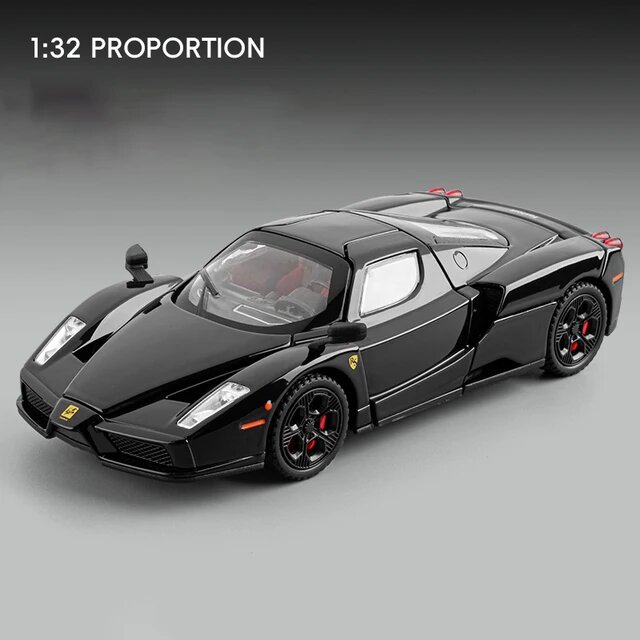 Литые игрушечные машинки Enzo Supercar масштабом 1:32. Металлическая модель игрушечной машинки. Коллекция детских игрушек со звуком и светом.