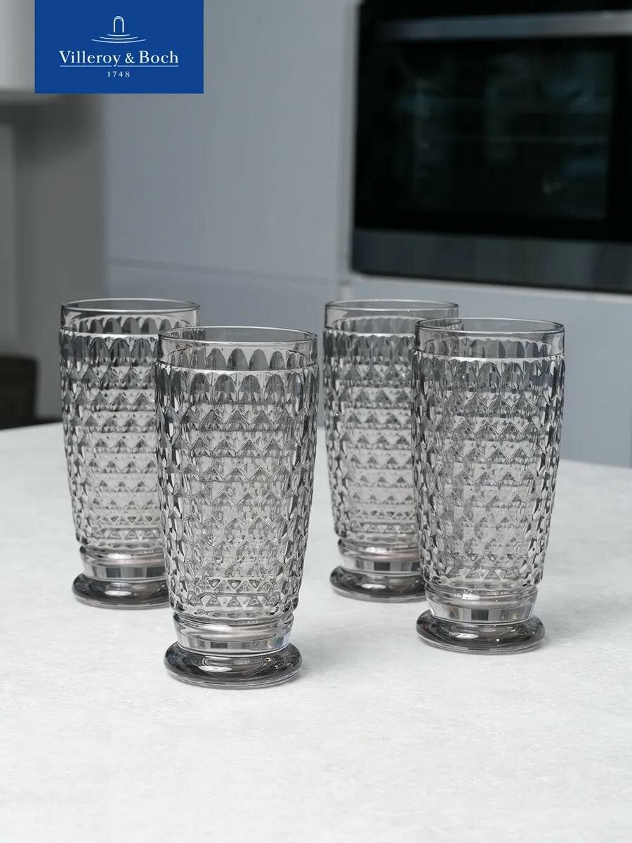 Набор высоких стаканов для воды или сока 400 мл, 4 шт, Boston Coloured smoke, Villeroy & Boch, Хрустальное стекло