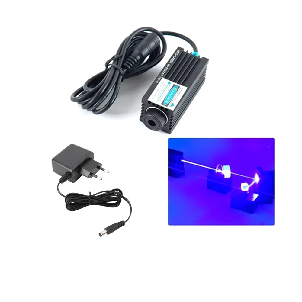 Лазерный модуль Elubor 450 нм 1 Вт, синий, Plug Type: US Plug