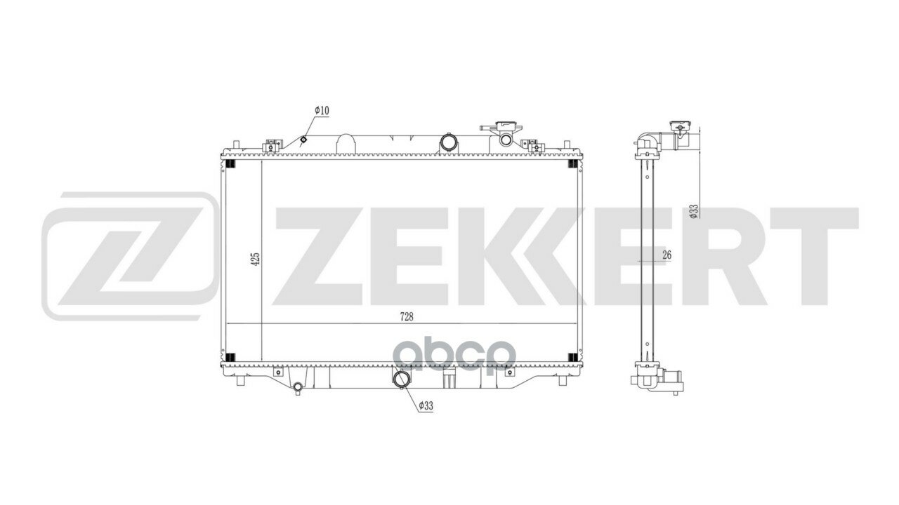 Радиатор охлаждения двигателя Mazda CX-5 12- Zekkert арт. mk-1648