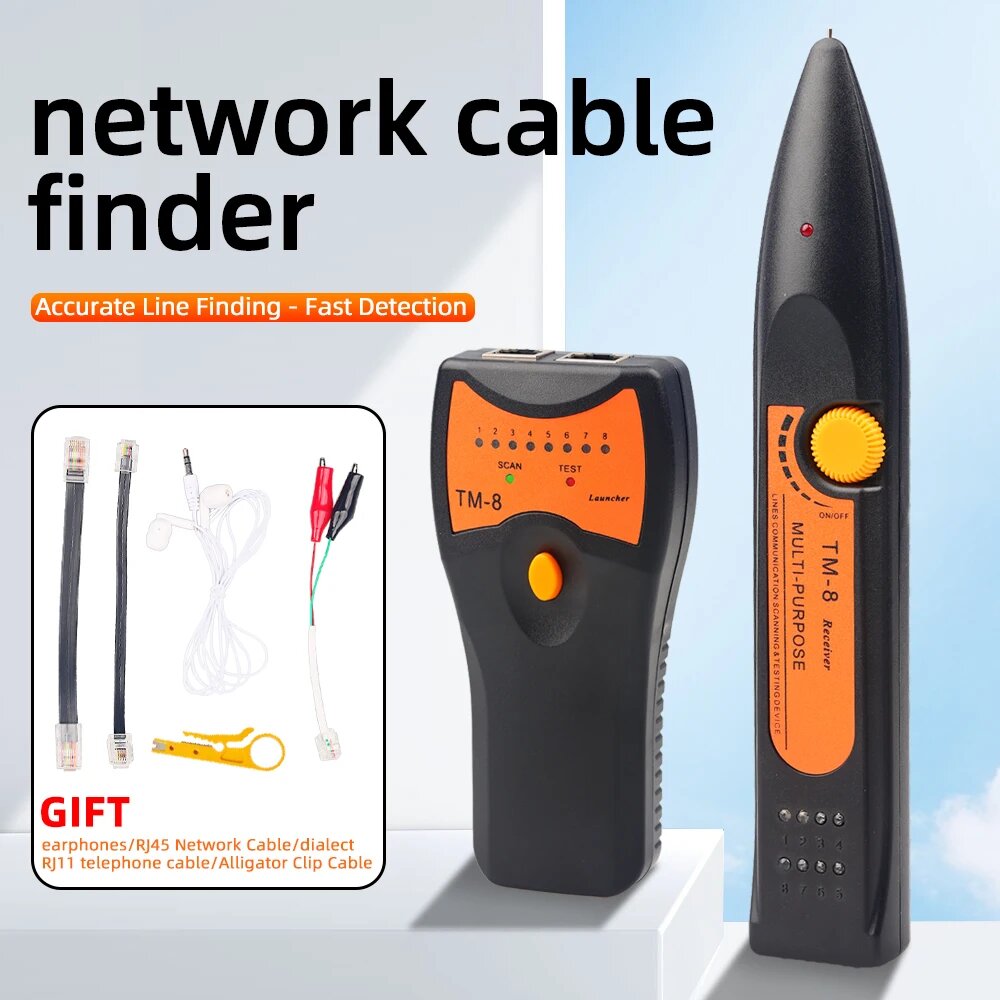 SAIVXIAN TM-8 RJ11 RJ45 Cat5 Cat6 телефонный сетевой кабель тестер детектор провод трекер трассировщик тонер Ethernet линейный поиск