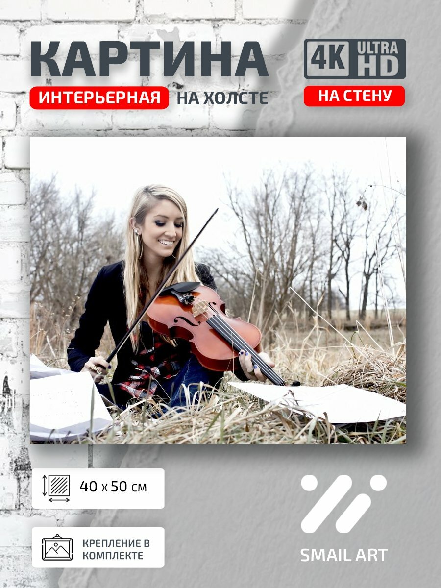 Картина на холсте интерьерная 40 на 50 на стену Поле Landscape для кафе пейзаж интерьер