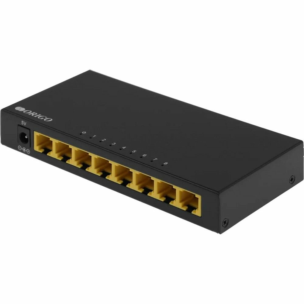 ORIGO Сетевое оборудование OS2208 A1A Неуправляемый коммутатор 8x1000Base - T, корпус металл