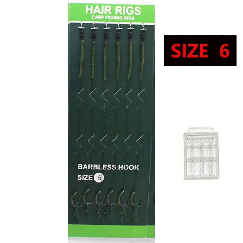 6 шт, готовые крючки для ловли карпа, привязанные снасти, аксессуары для терминалов