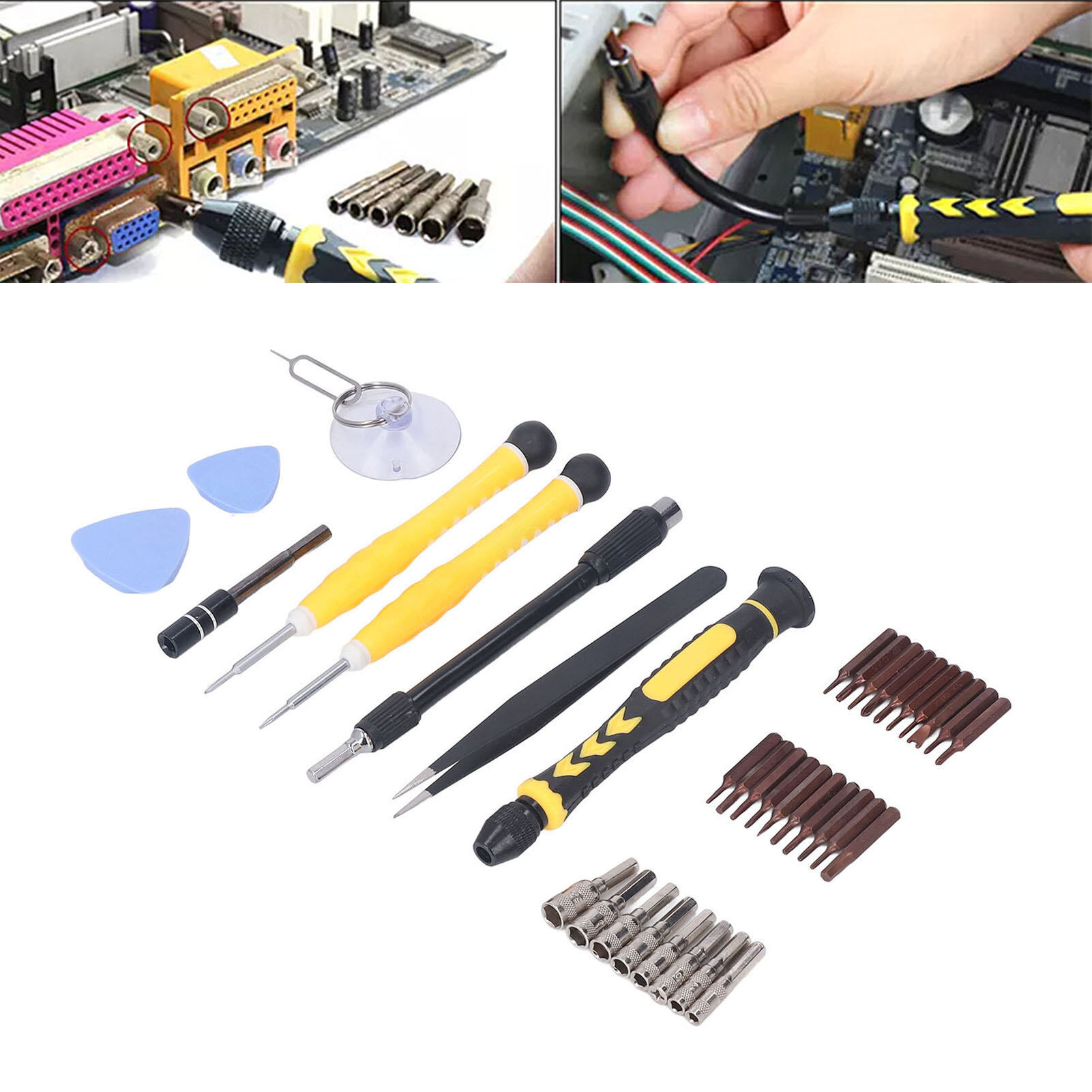 Многофункциональный набор инструментов для ремонта, набор отверток и бит, набор головок для снятия электроники