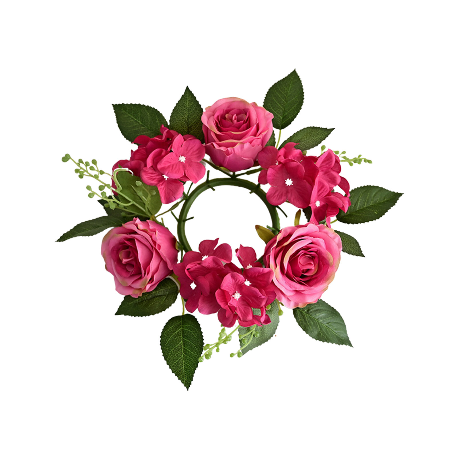 Венок из свечей, имитация роз, декоративный венок из свечей для стола, рождественское и свадебное украшение.