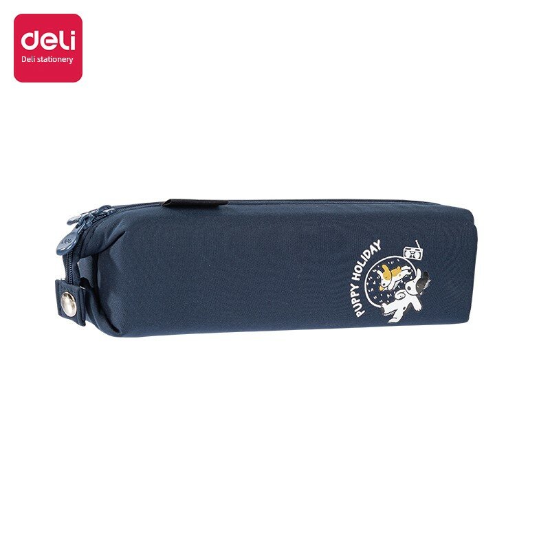 Маленький квадратный пенал Deli, вместительная сумка для канцелярских принадлежностей, тканевая сумка для мальчиков и