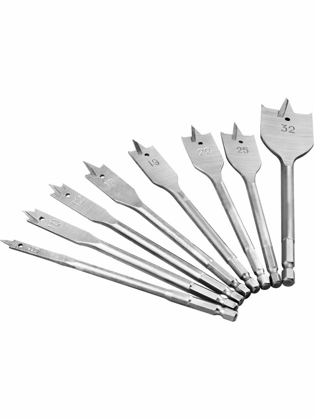 Набор сверл перовых с удлинителем 300 мм vertextools 0282-07