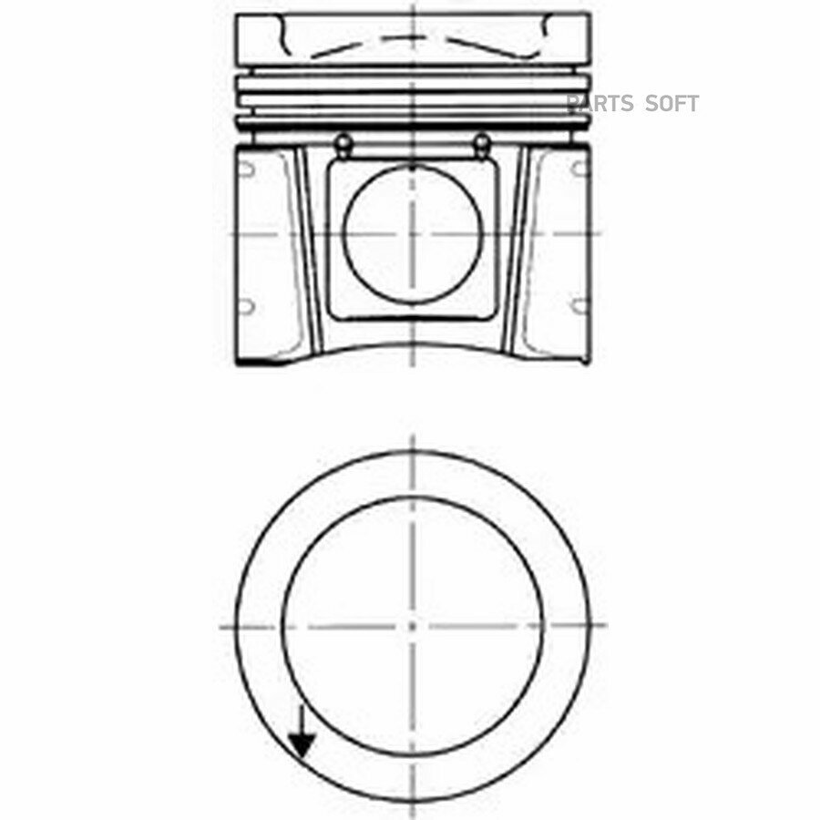 Поршень ДВС PISTON MB 102,00 от официального дистрибьютора, KOLBENSCHMIDT, артикул 94931600