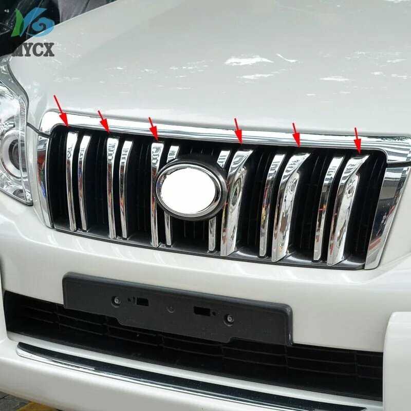 6 хромированных решеток ABS Добавлены крышки Toyota Land Cruiser 150 FJ150 2010-2013