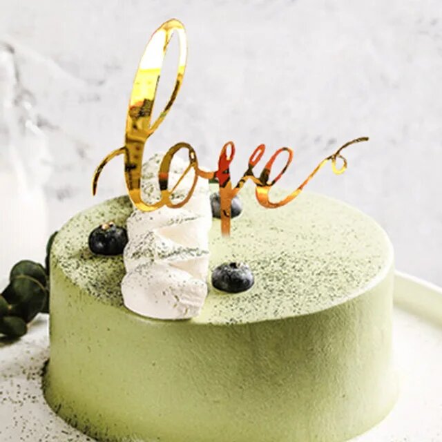 Топпер для торта "Love" зеленый, Color: 32