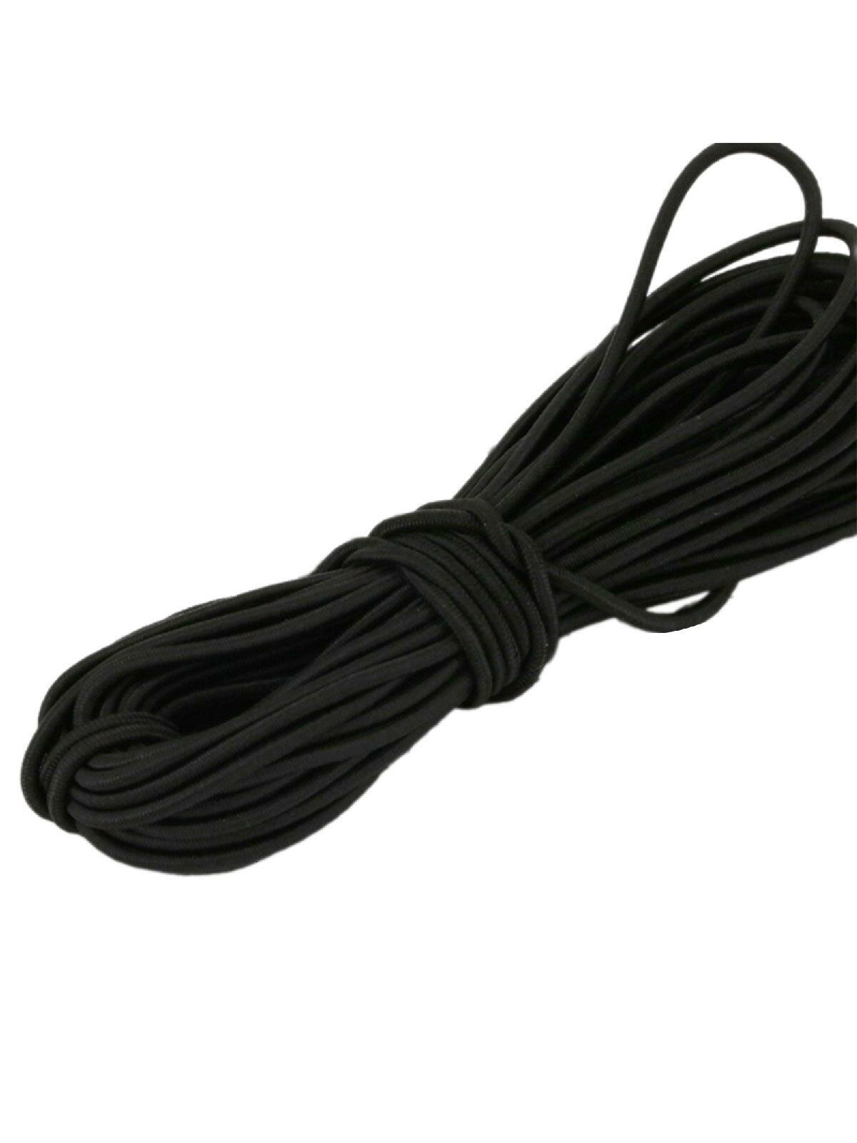 Мягкая круглая резинка для рукоделия, Чистый черный цвет