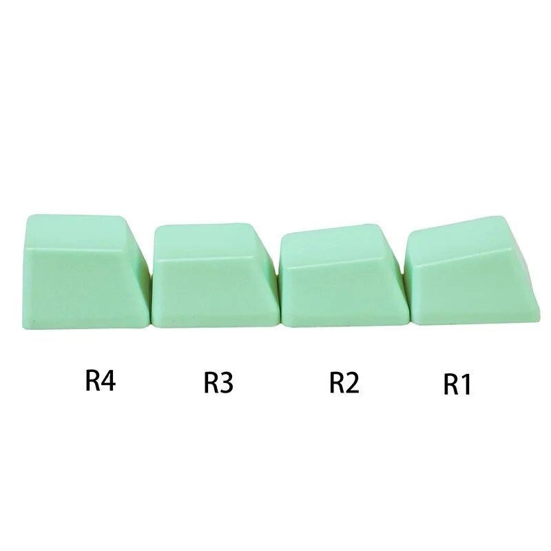 Механическая клавиатура Blank 1U PBT Keycap OEM Profile Rainbow Изумрудный, R2 Height, Green 10Pcs