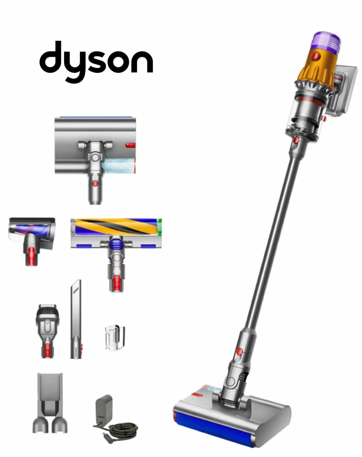 Вертикальный беспроводной пылесос Dyson V12s Detect Slim Submarine (SV46), моющий