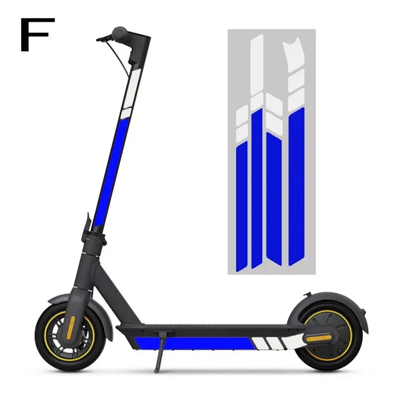Светоотражающие наклейки для скутера Ninebot Max G30 Синий, F
