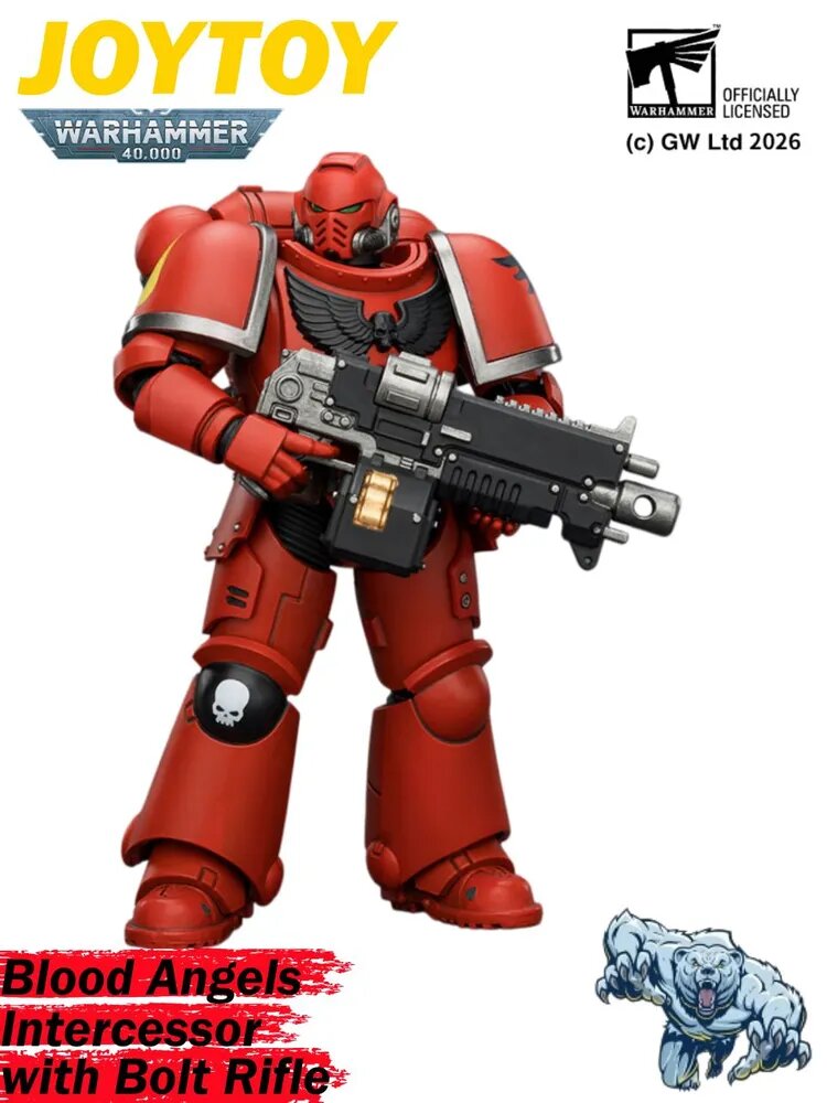 JOYTOY warhammer 40000 Intercessor with Rifle, Bolt Pistol and Chainsword 1/18 nодаpок коллекция игрушек