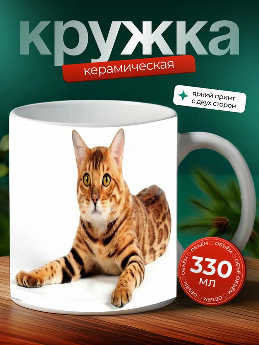 Кружка Ангорский полосатый кот 28,