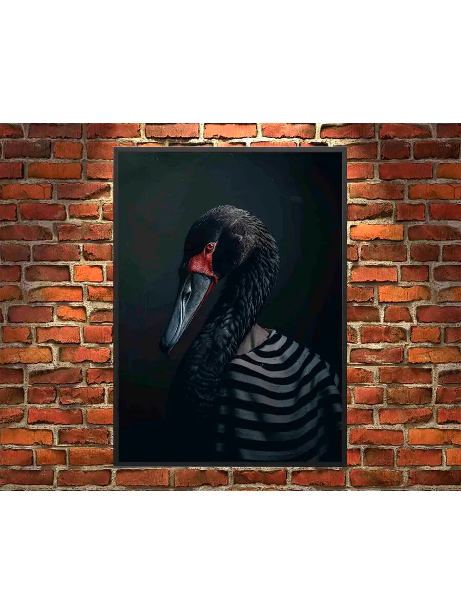Птица-лебедь, заключенная в тюрьму 4, Плакат 30x42см