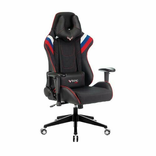 Кресло игровое ZOMBIE VIKING 4 AERO, на колесиках, ткань/экокожа, белый/синий/красный [viking 4 aero rus]