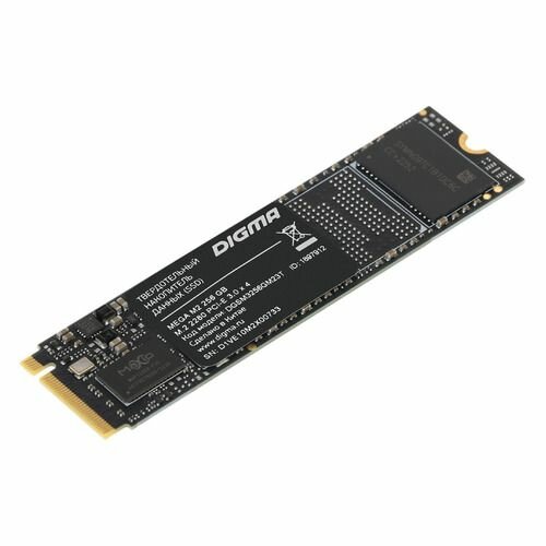 SSD накопитель Digma Mega M2 DGSM3256GM23T 256ГБ, M.2 2280, PCIe 3.0 x4, NVMe, M.2, rtl