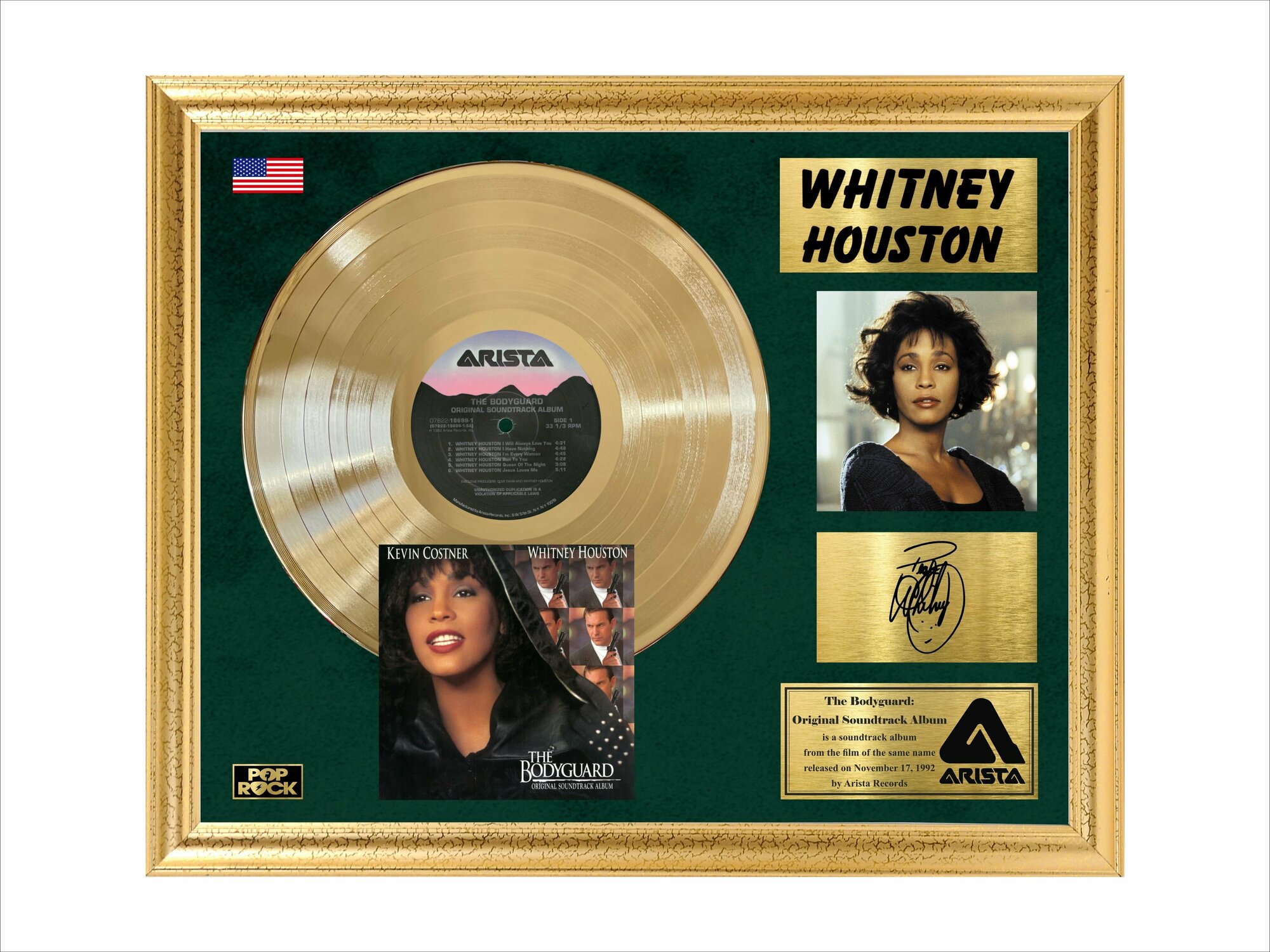 Whitney Houston картина с винилом