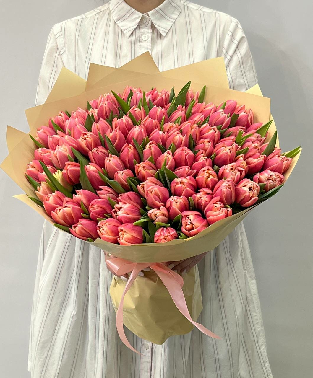 Букет из пионовидных тюльпанов «Королевские тюльпаны» - 41 шт