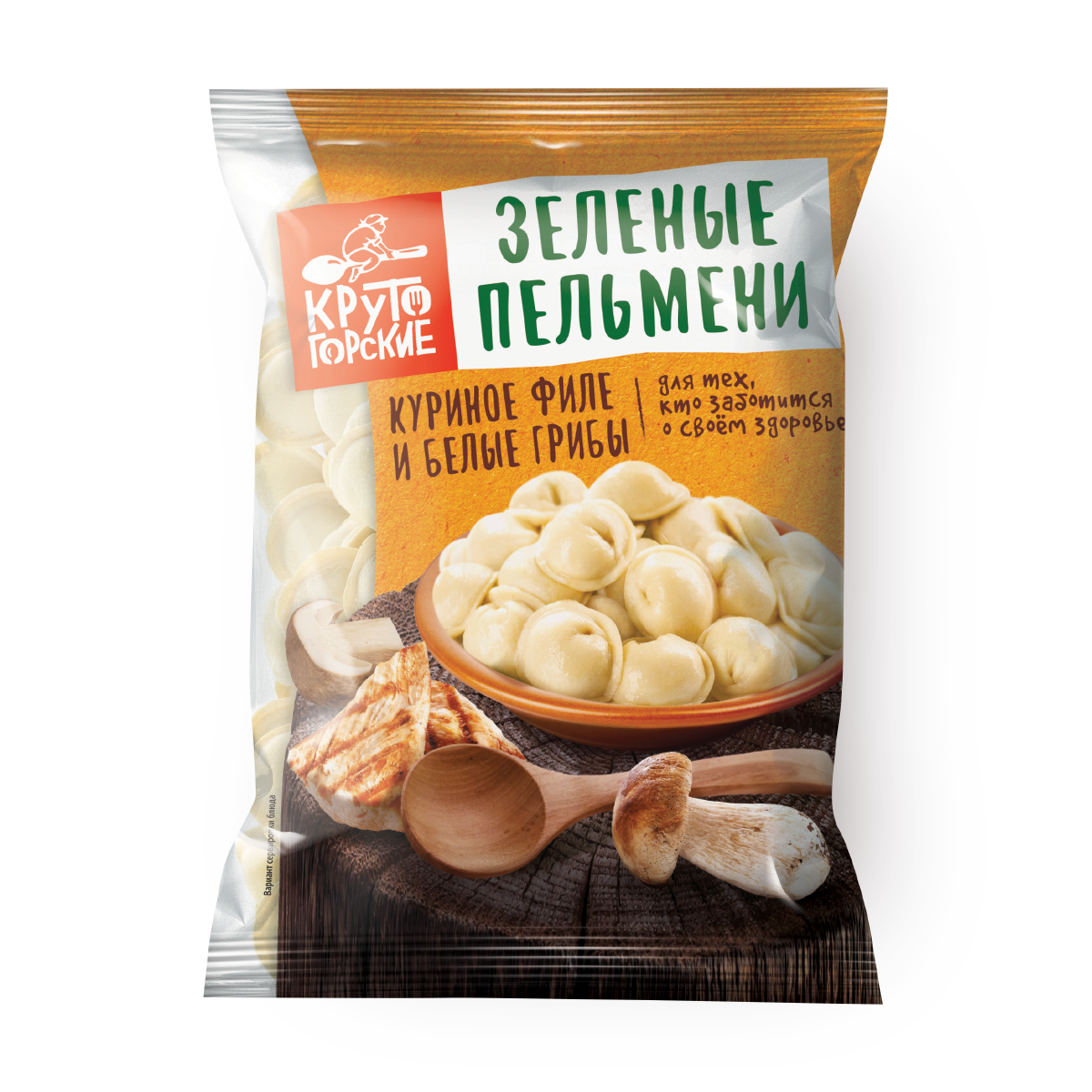 Пельмени "Крутогорские", с куриным филе и белыми грибами, 800 г