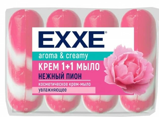 EXXE Мыло, нежный пион, 4 шт, 360 гр