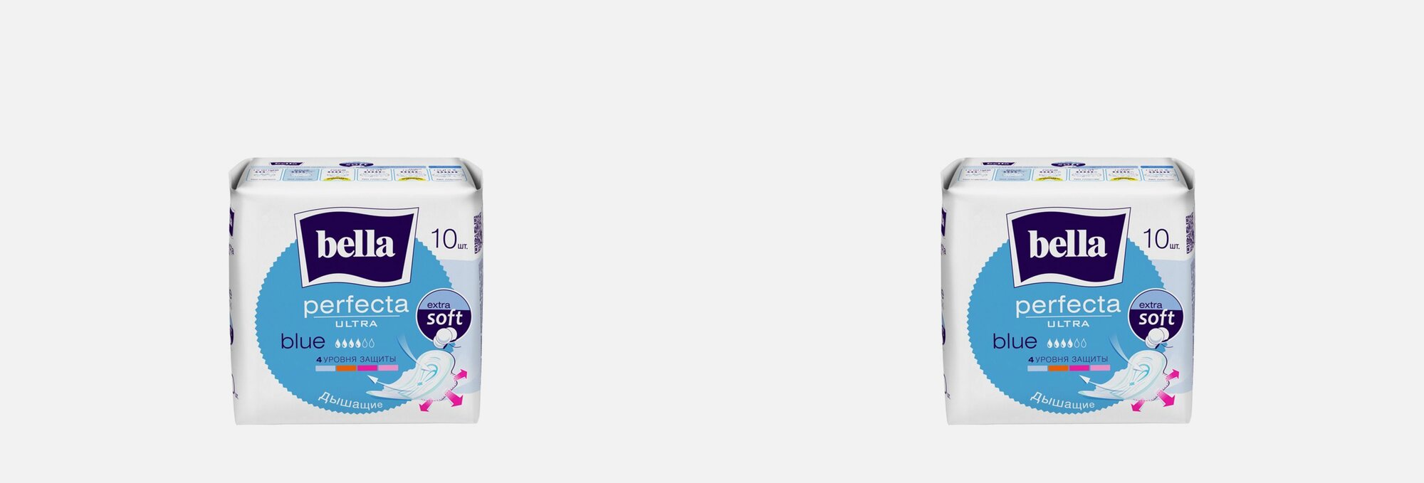 BELLA Прокладки супертонкие PERFECTA ULTRA BLUЕ, 10шт new design, 2уп.