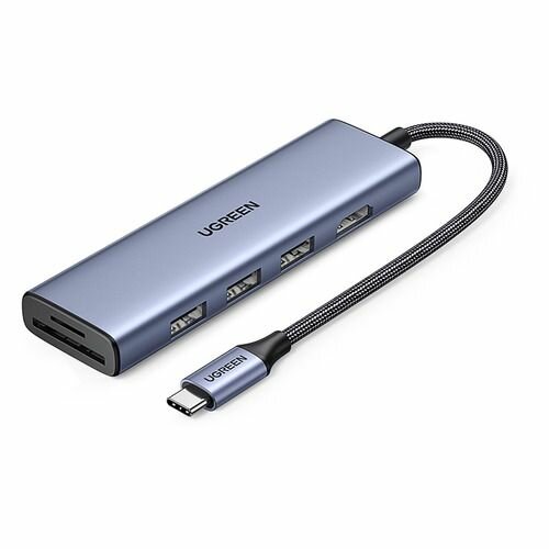 Хаб (разветвитель) UGREEN CM511, серый [20956a]