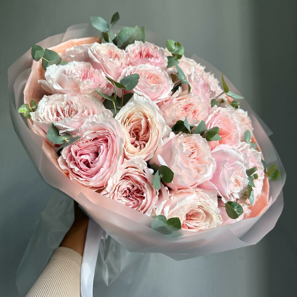 Букет Protea "Пионы пионовидной розы", 21 цветок, высота 55см