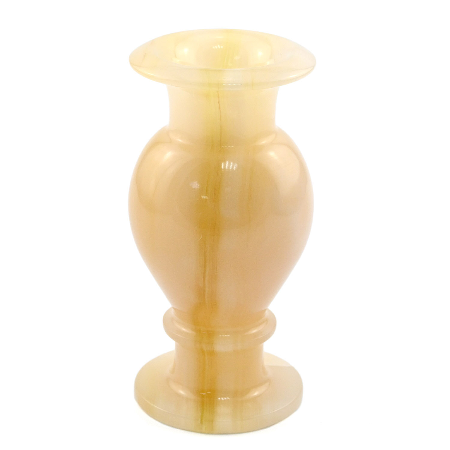Ваза настольная оникс жёлтый 70*70*145мм .